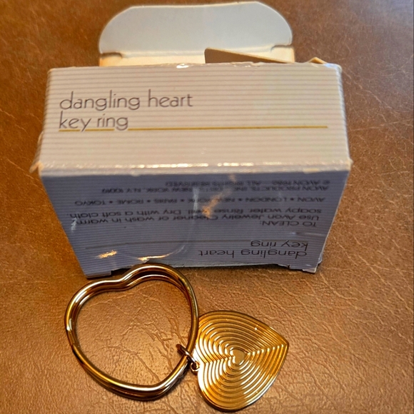 Avon | Jewelry | Avon Dangling Heart Key Ring In Box | Poshmark